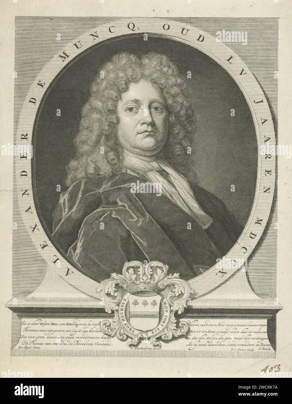 Portrait of Alexander de Muncq at the age of 55, Pieter van Gunst ...