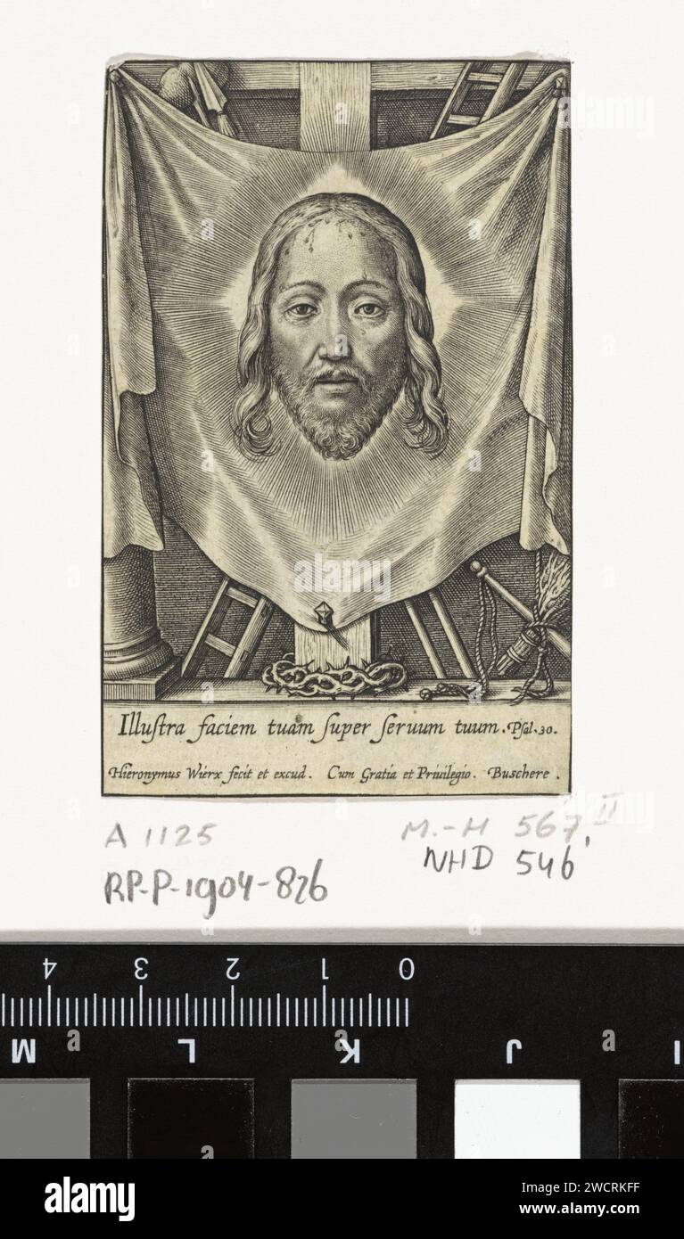 Heilige napkins, Jerome Wierix, 1563 - before 1619 print Veronica's ...