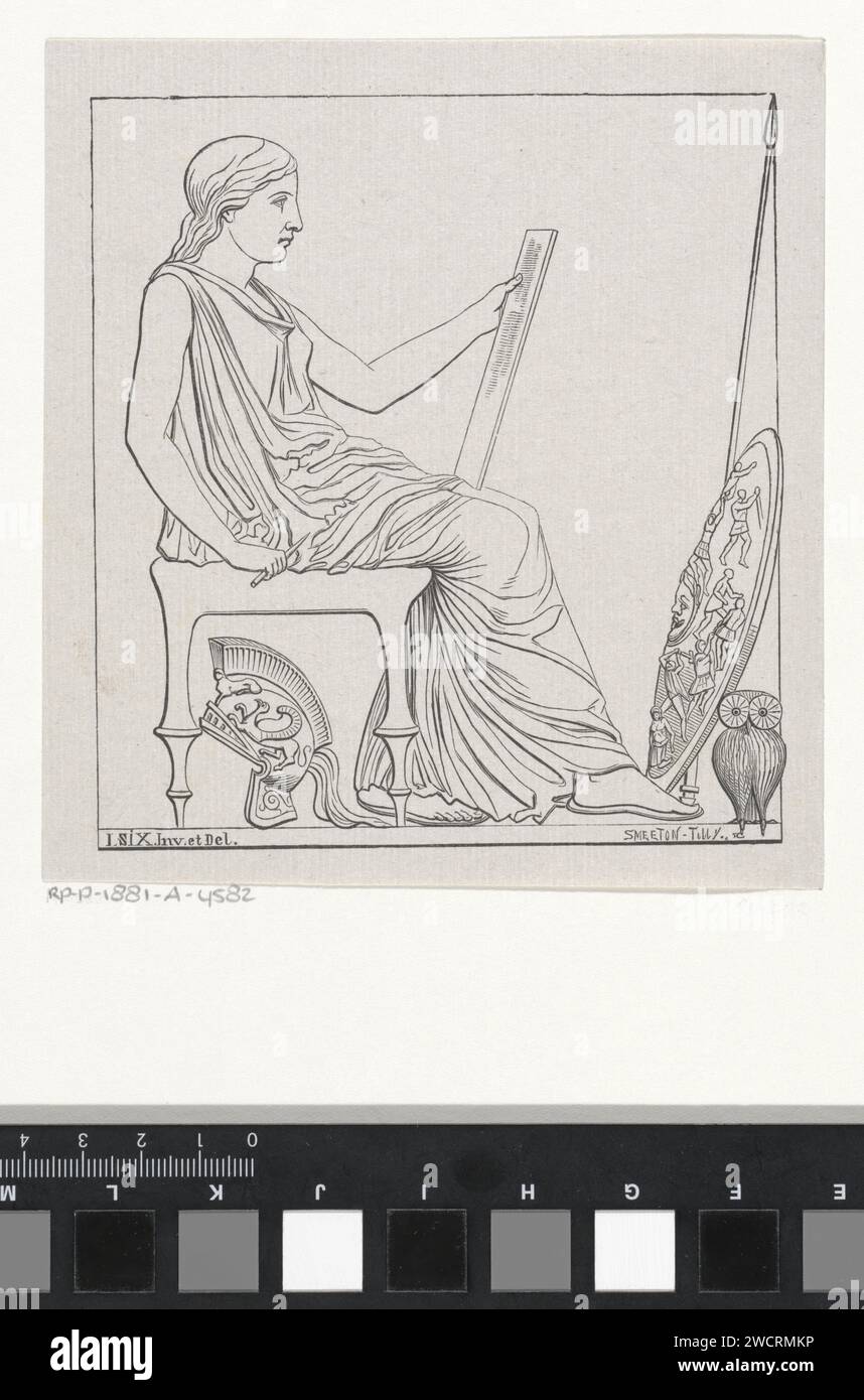 Vignet met Minerva, Smeeton-Tilly, after I. Six, c. 1874 - 1881 print ...