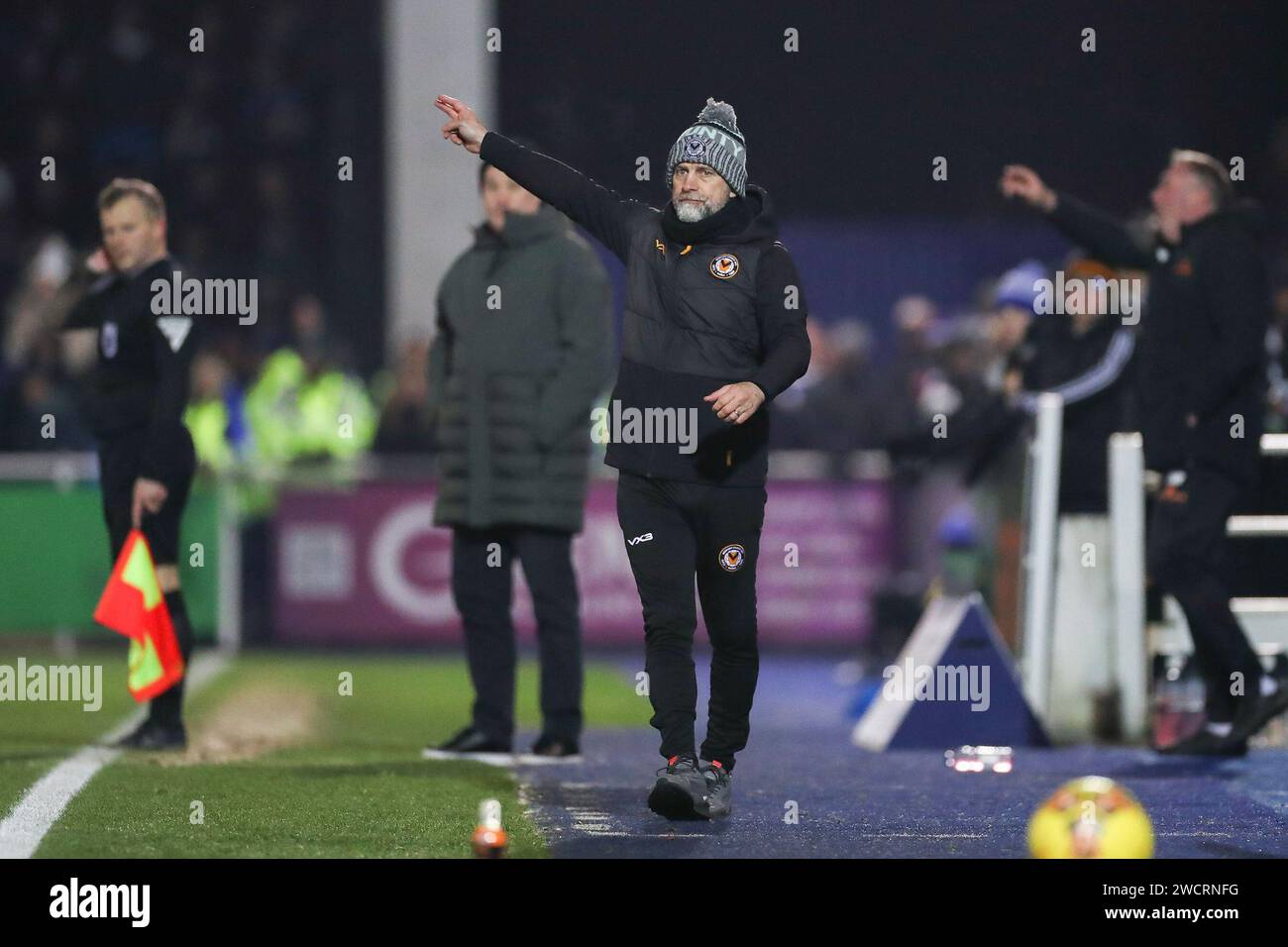 Eastleigh, UK. 16th Jan, 2024. Newport County Manager Graham Coughlan ...