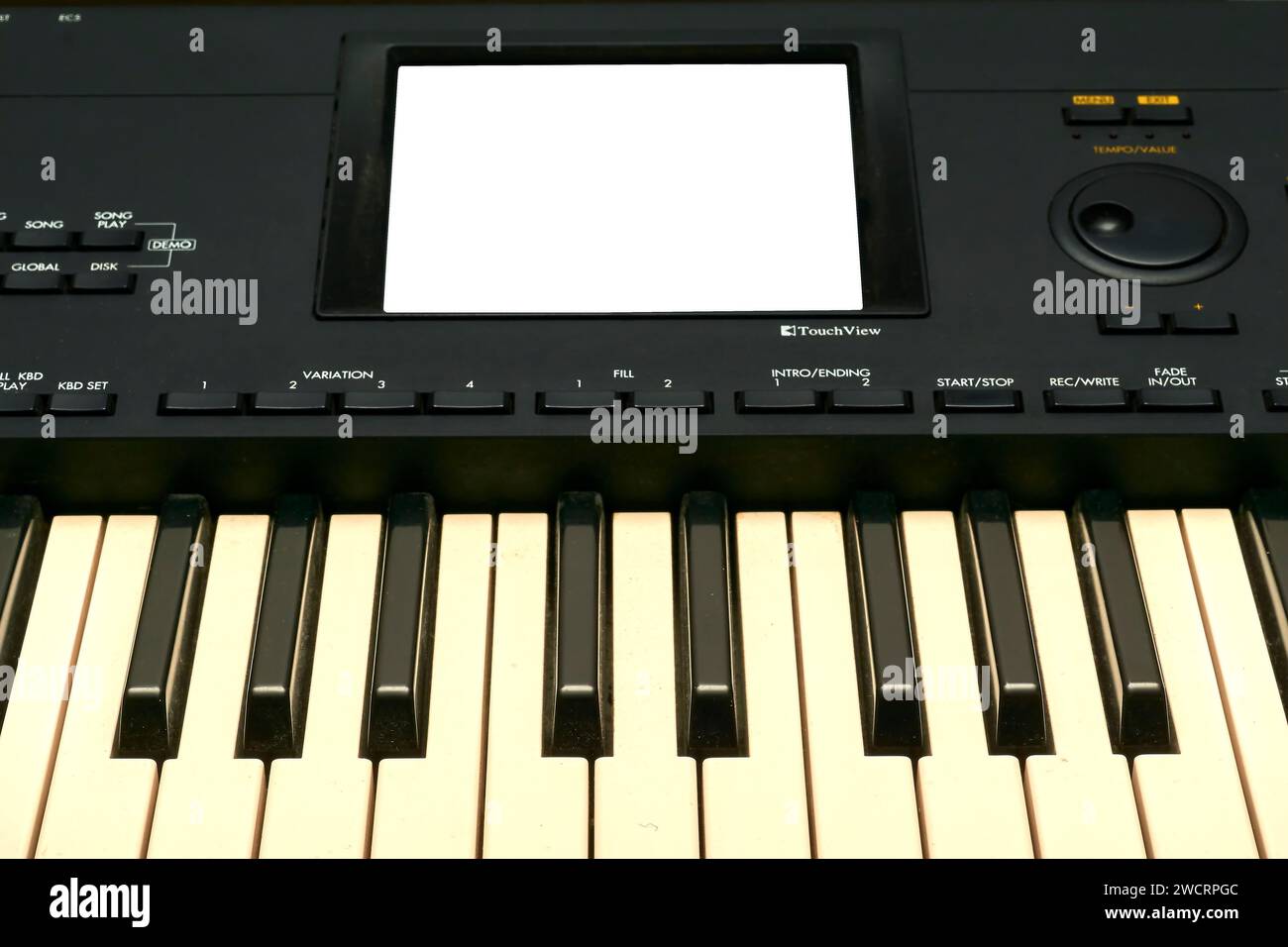 Music keys and control panel synthesizer with scoreboard,touchscreen ...