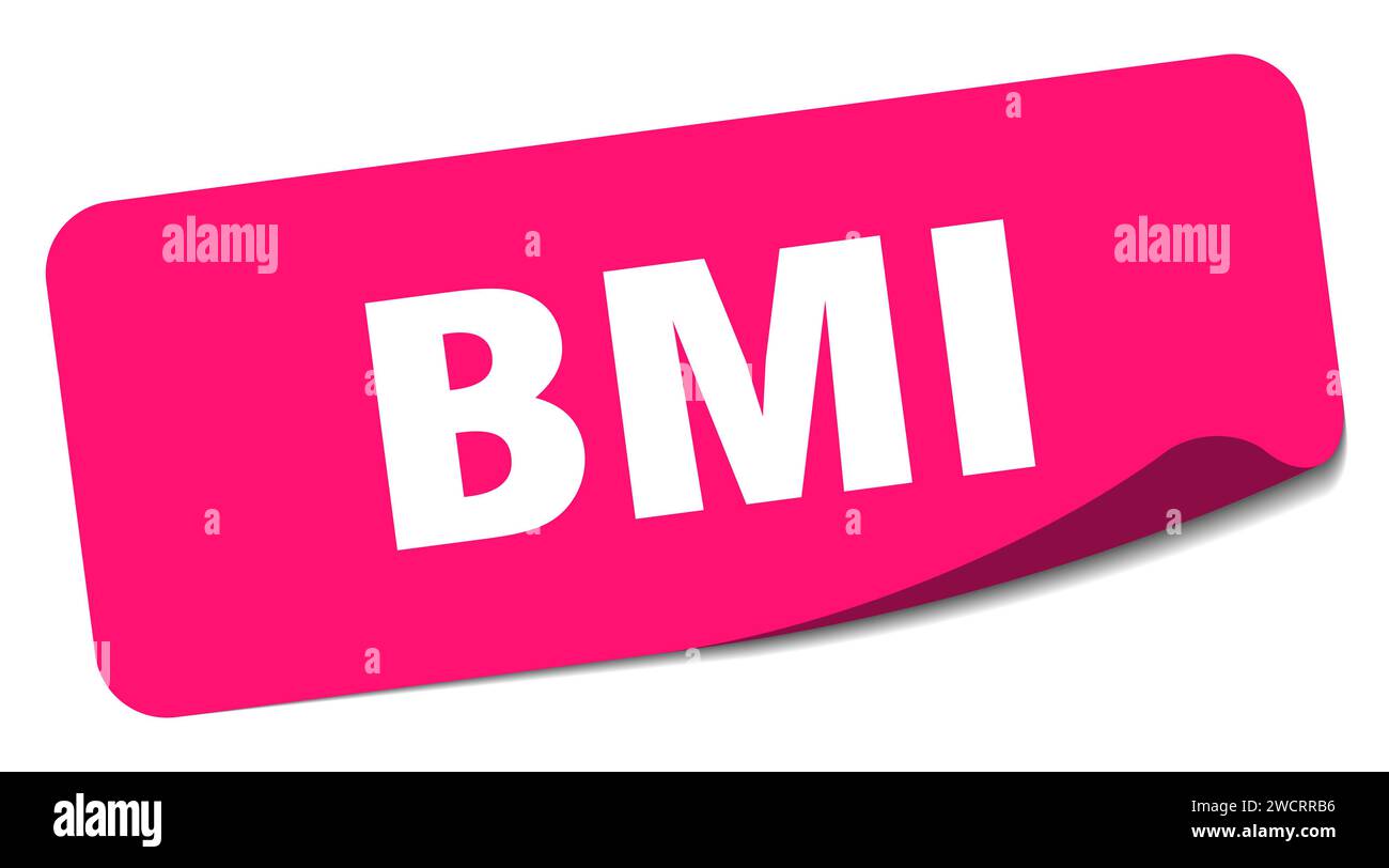 bmi sticker. bmi rectangular label isolated on white background Stock ...