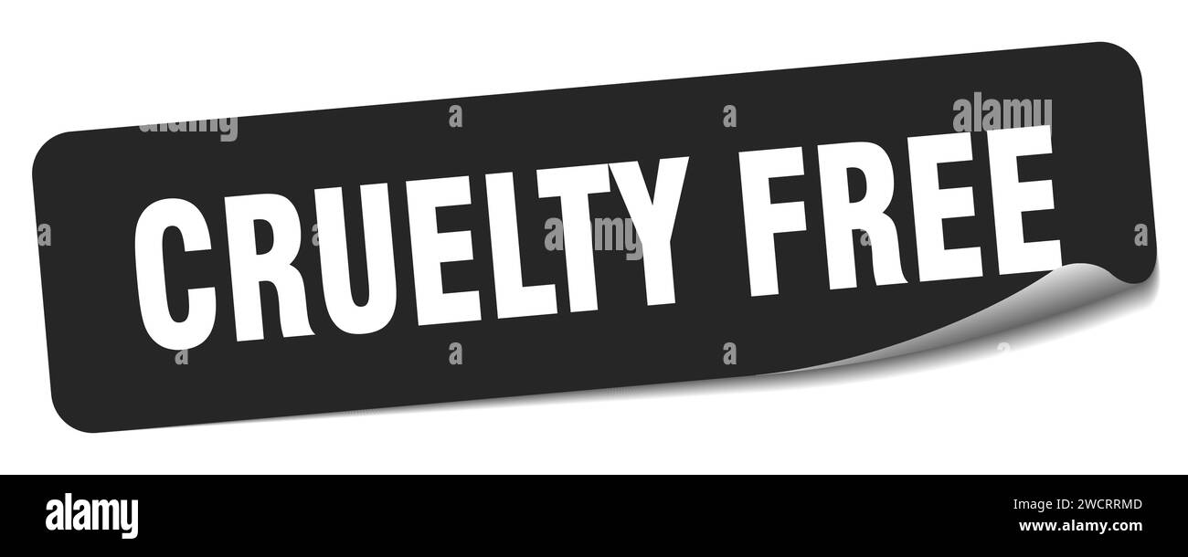cruelty free sticker. cruelty free rectangular label isolated on white ...
