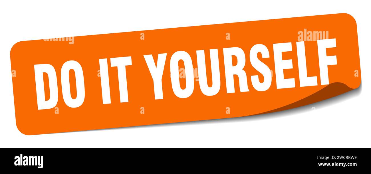 do it yourself sticker. do it yourself rectangular label isolated on ...
