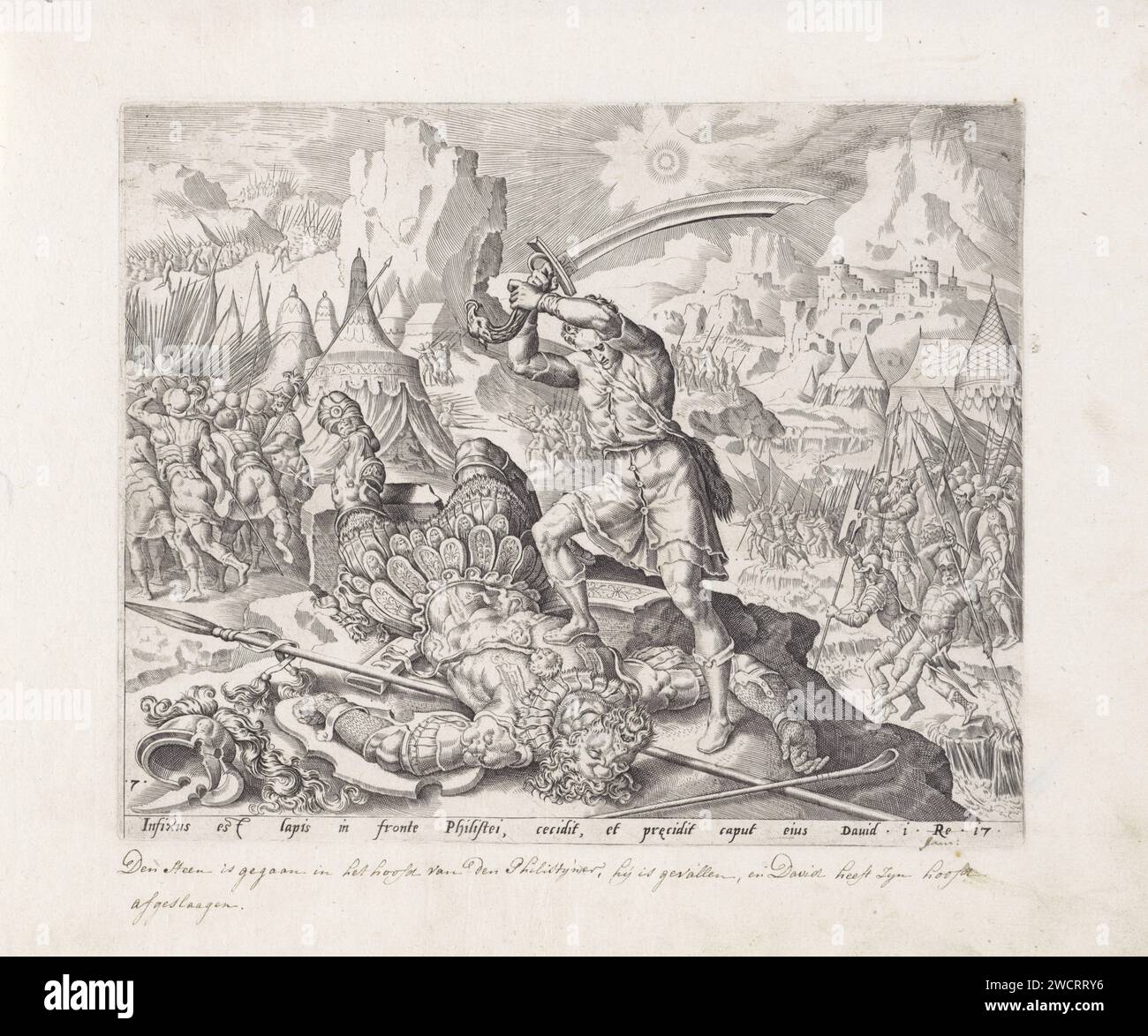 David beheaded Goliat, Anonymous, After Maarten van Heemskerck, 1555 ...