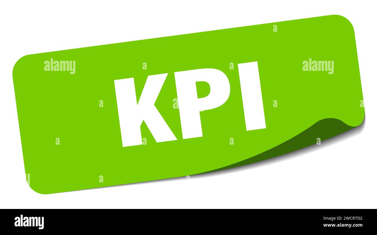kpi sticker. kpi rectangular label isolated on white background Stock ...