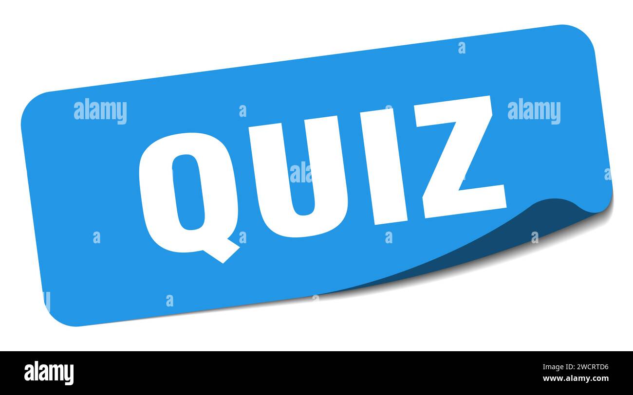 quiz sticker. quiz rectangular label isolated on white background Stock ...