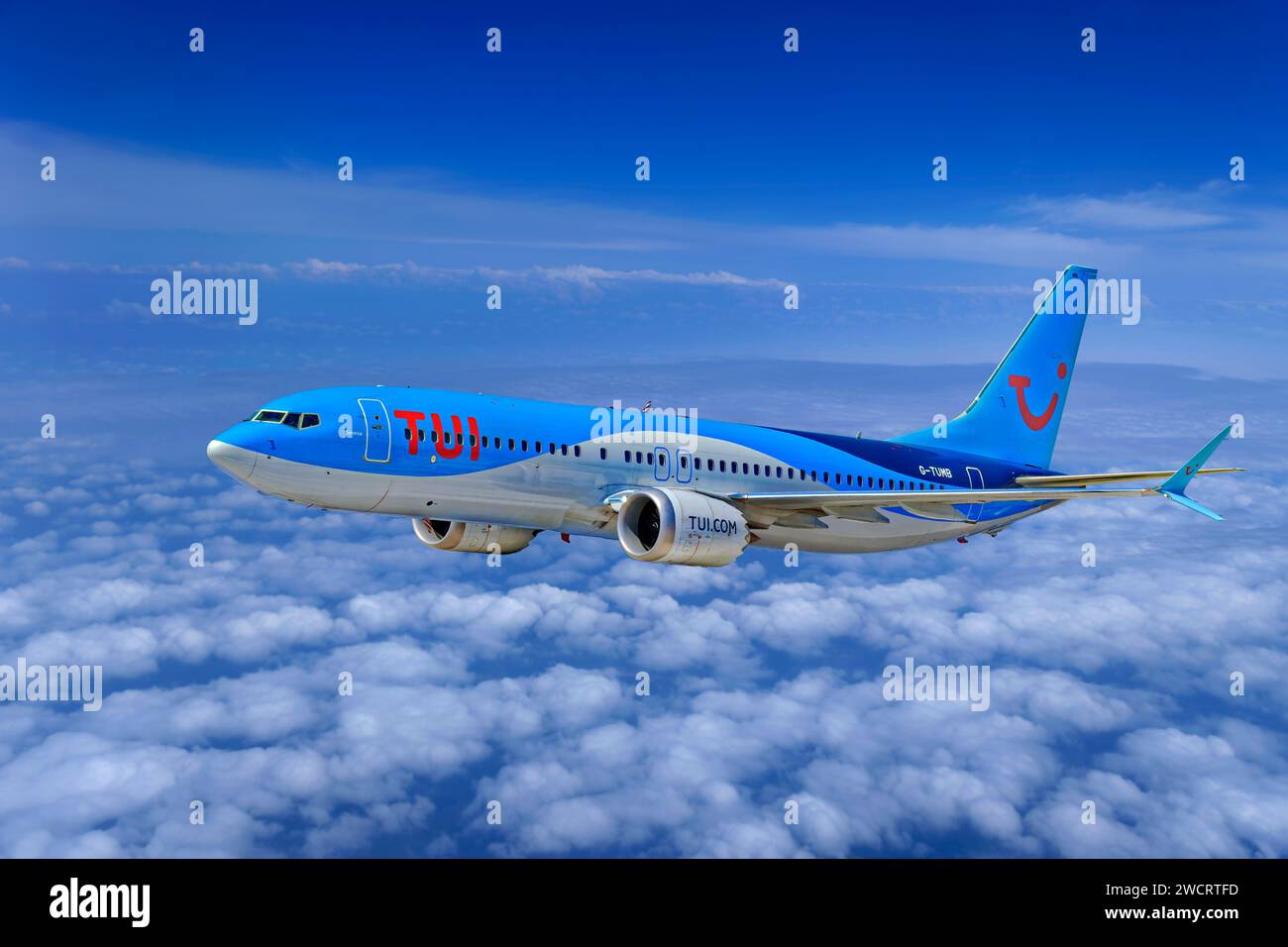 TUI Boeing 737 MAX 800 aircraft in ascending flight Stock Photo - Alamy