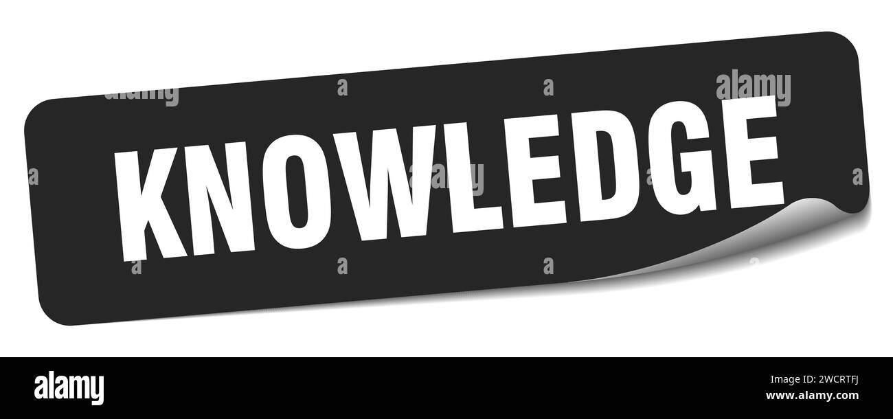 knowledge sticker. knowledge rectangular label isolated on white ...