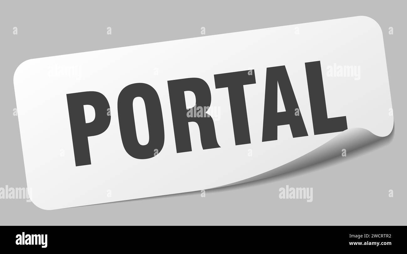 portal sticker. portal rectangular label isolated on white background ...