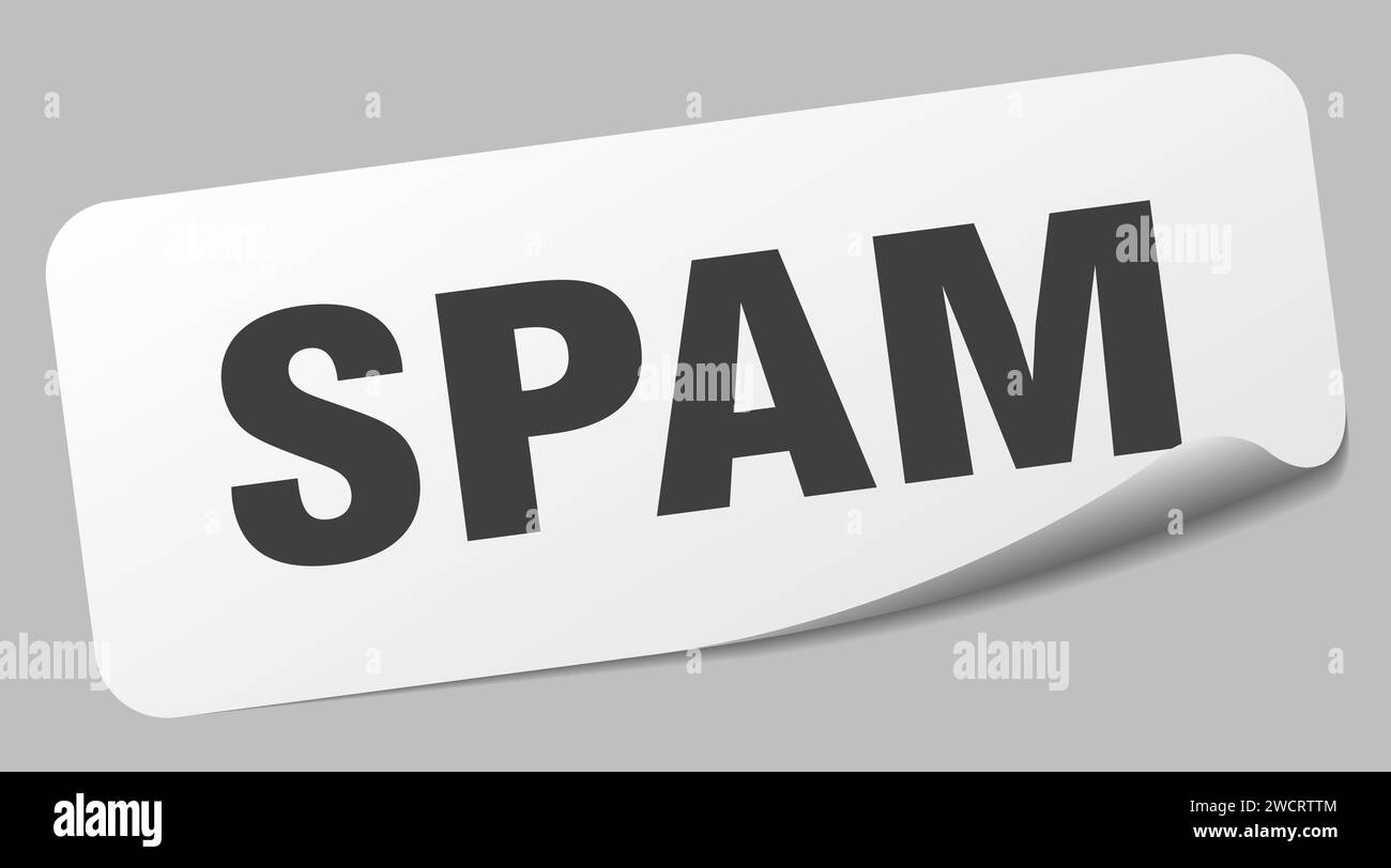 spam sticker. spam rectangular label isolated on white background Stock ...