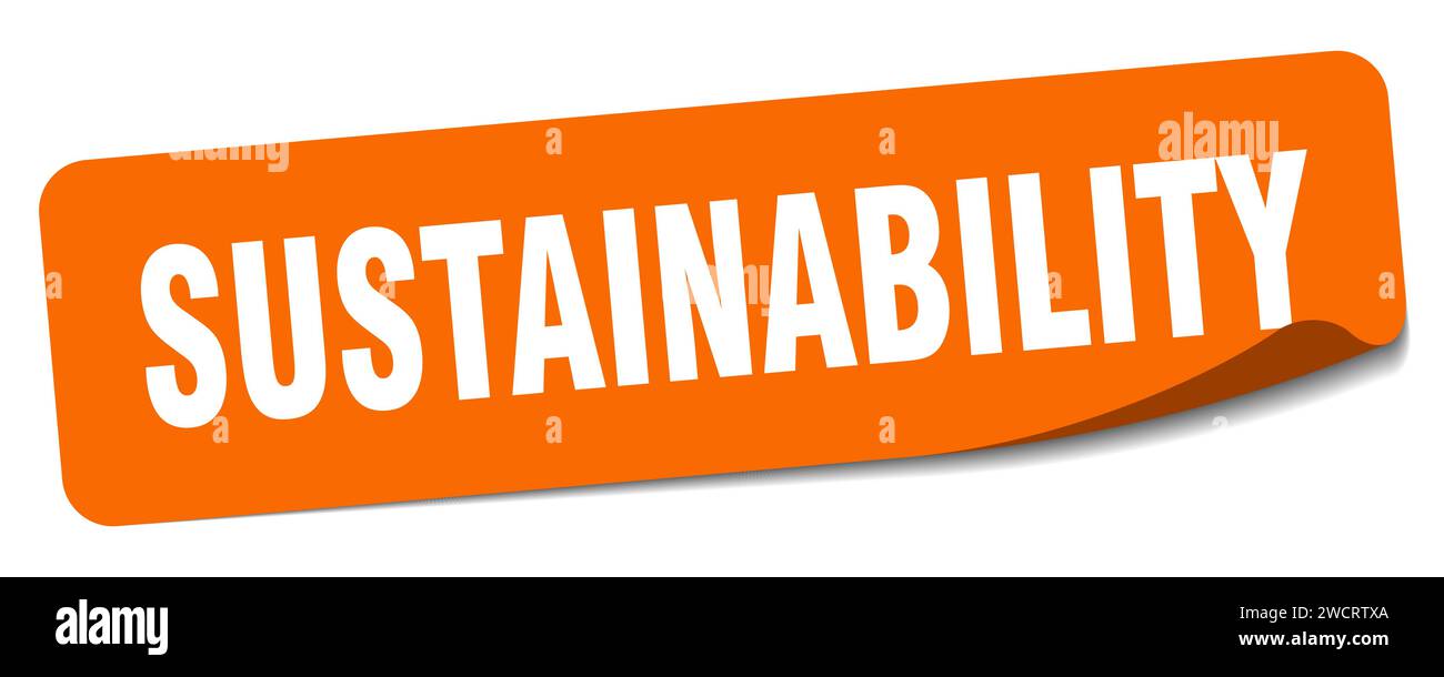 sustainability sticker. sustainability rectangular label isolated on ...