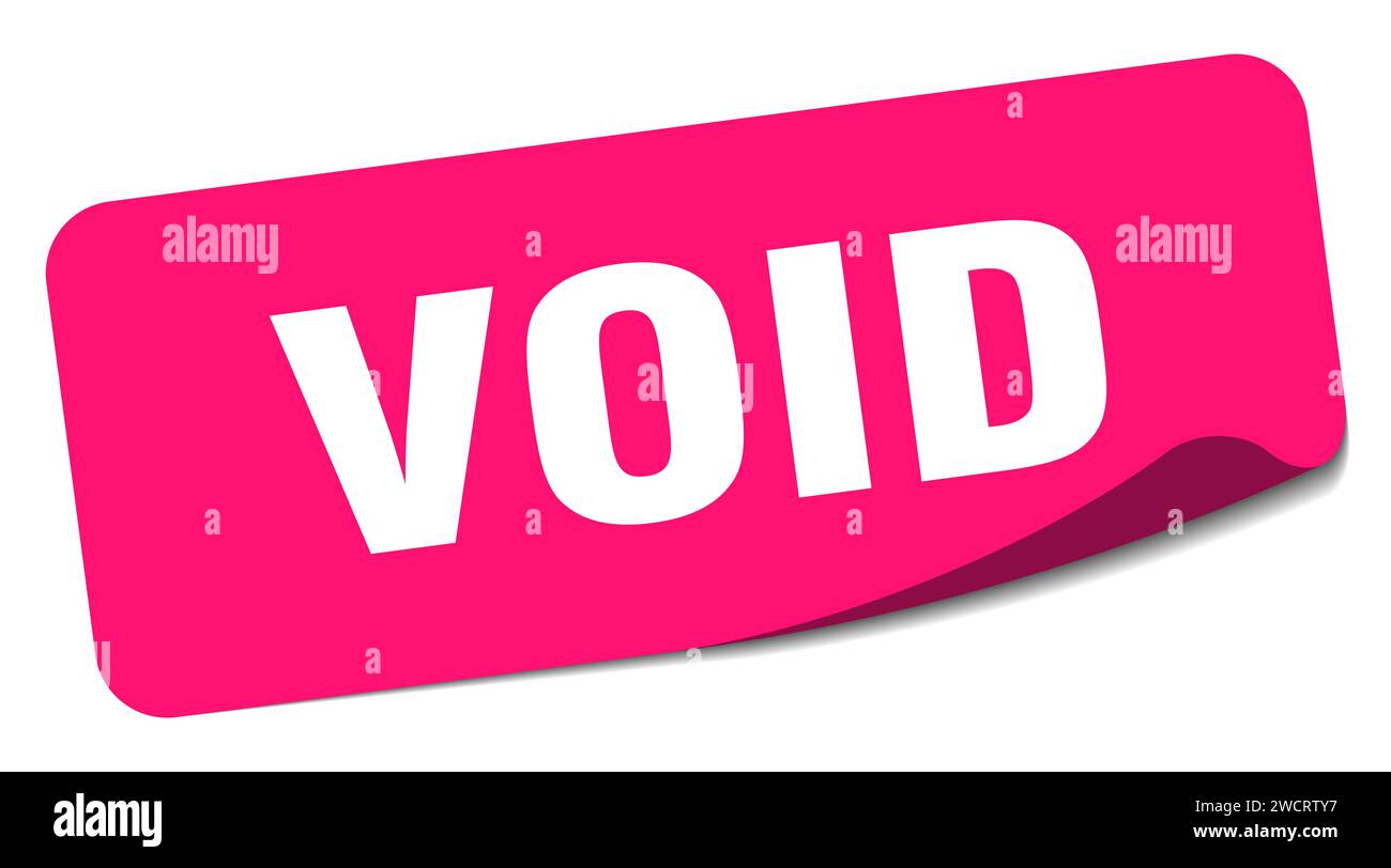 void sticker. void rectangular label isolated on white background Stock ...