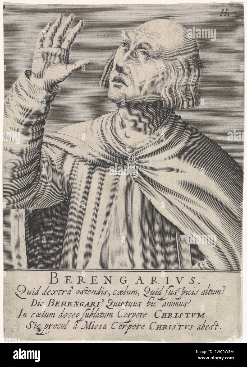 Portrait of Archdeacon of Angers Berenger, Hendrick Hondius (I), 1599 ...