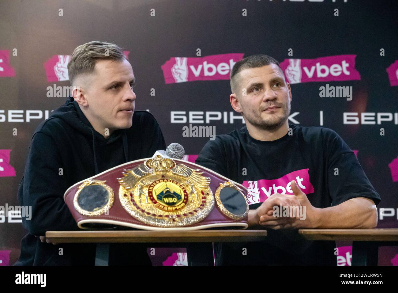 KYIV, UKRAINE - JANUARY 16, 2024 - Boxer, WBO International lightweight ...