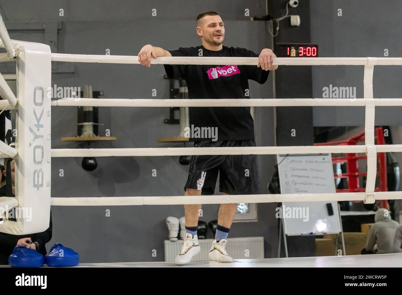 KYIV, UKRAINE - JANUARY 16, 2024 - Boxer, WBO International lightweight ...