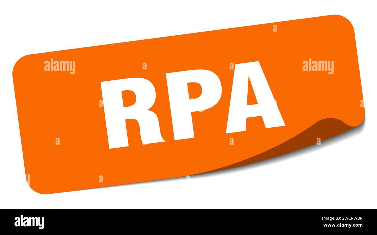 rpa sticker. rpa rectangular label isolated on white background Stock ...