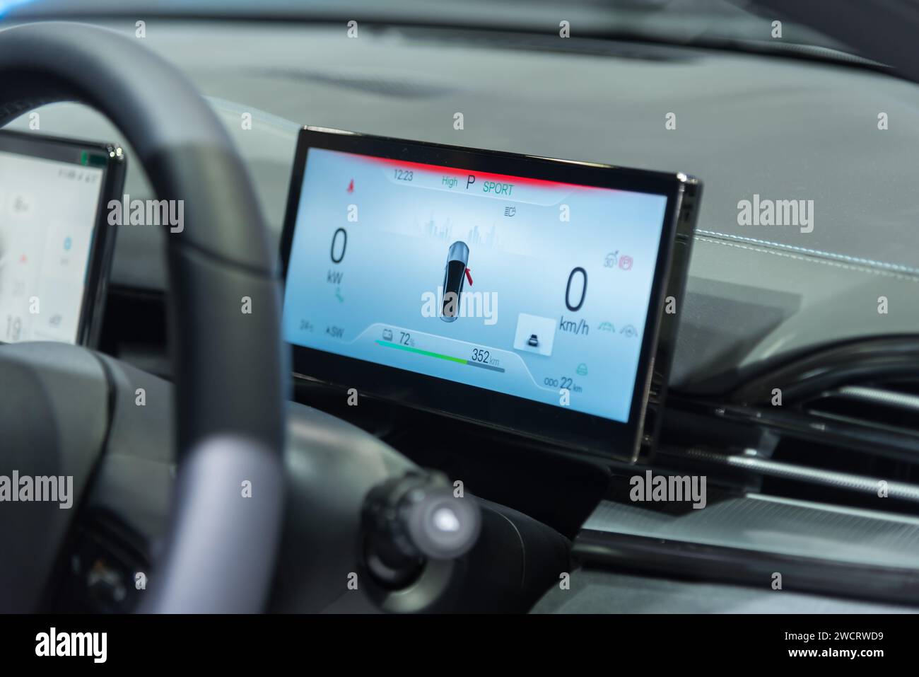 Bangkok,Thailand - 6 Dec, 2023: secondary monitor screen of BYD Seal ...