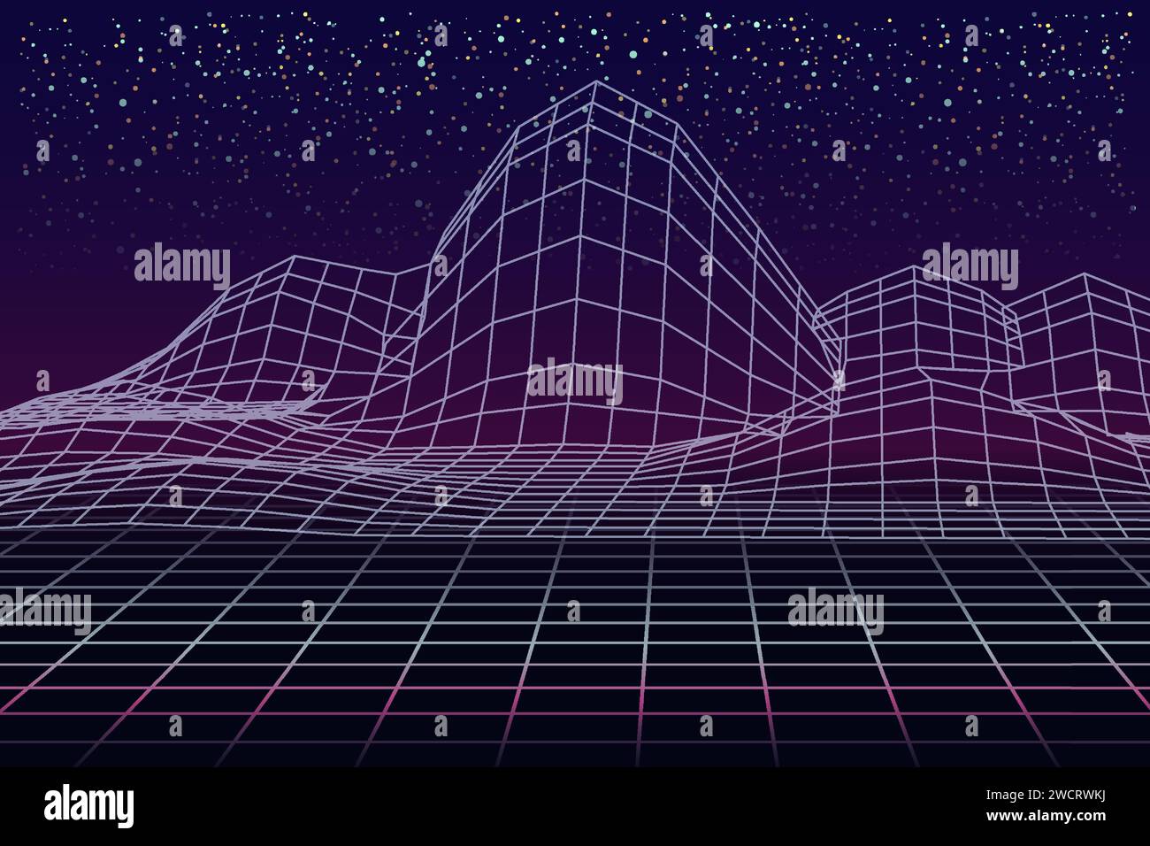 Synthwave retro banner vaporwave aesthetic background Stock Vector ...