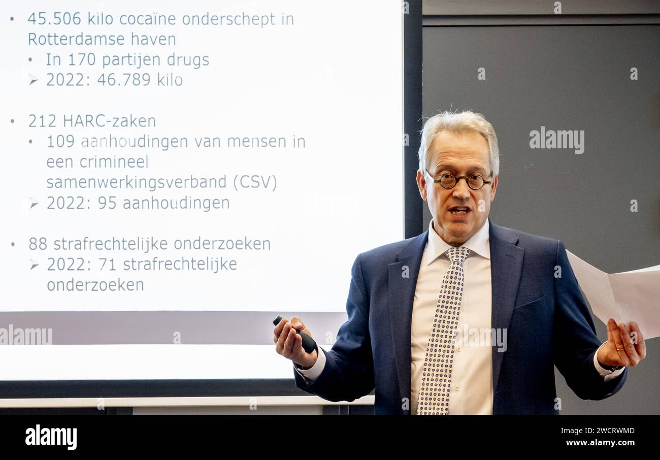 ROTTERDAM - Hugo Hillenaar chief officer during the presentation of the ...