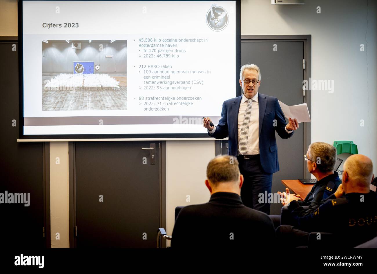 ROTTERDAM - Hugo Hillenaar chief officer during the presentation of the ...