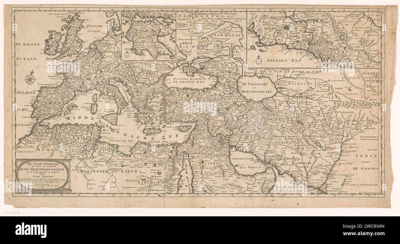 Map of the Old World, J. Keiser, 1728 print Map of the old world ...