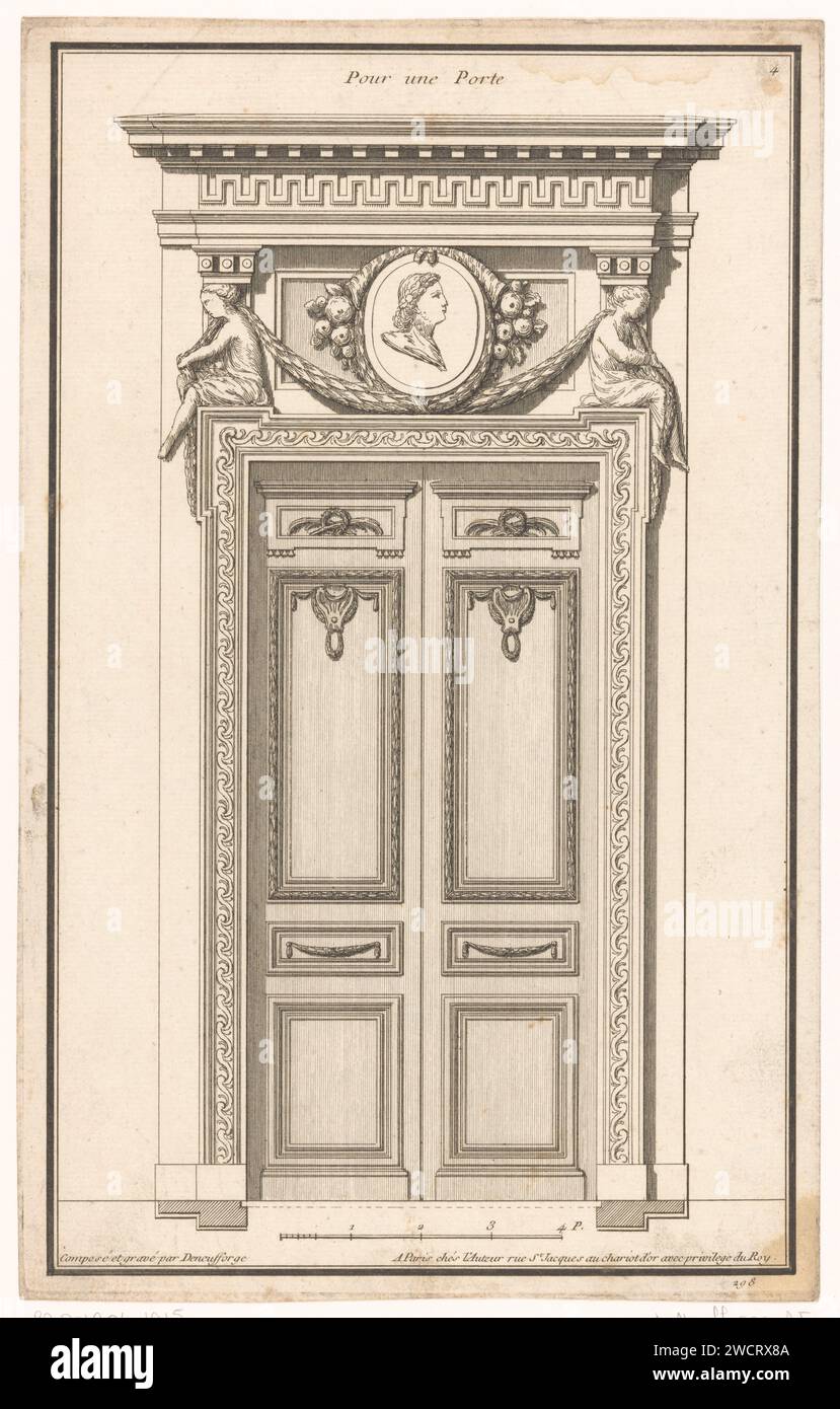 Doors with medallions and horns of abundance, Jean François de ...