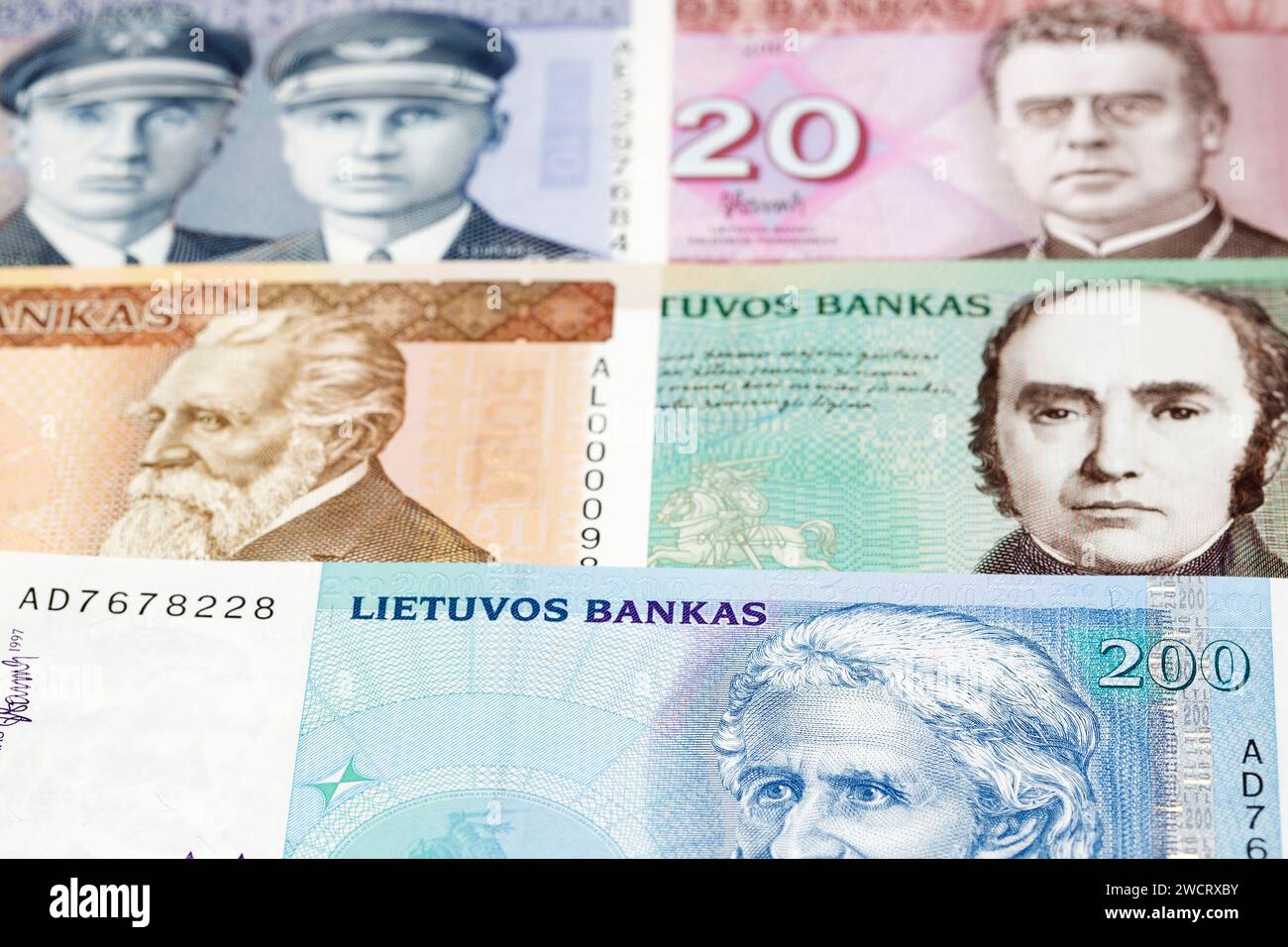 Lithuanian money - litas a business background Stock Photo - Alamy