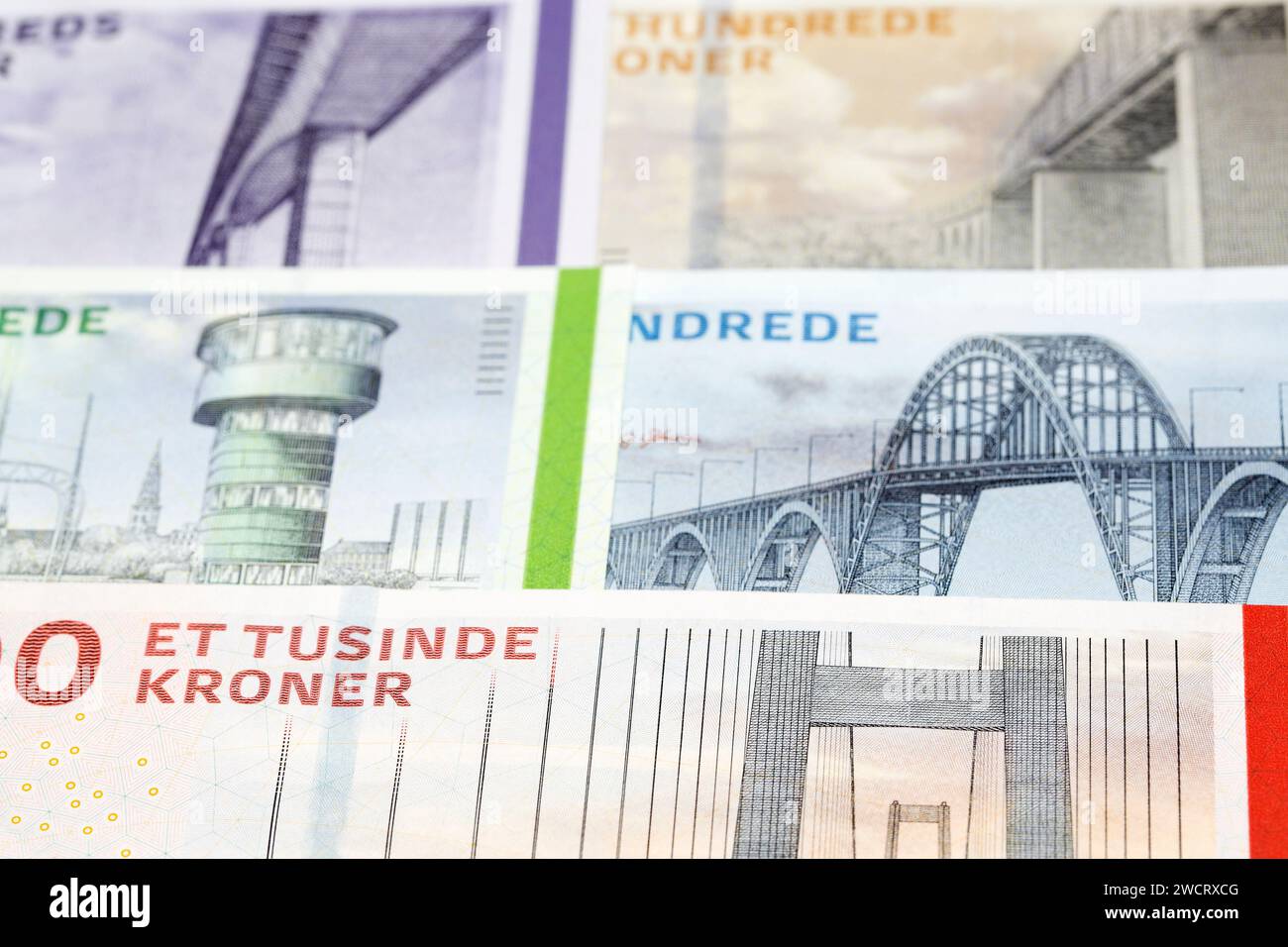 Danish money - krone a business background Stock Photo - Alamy
