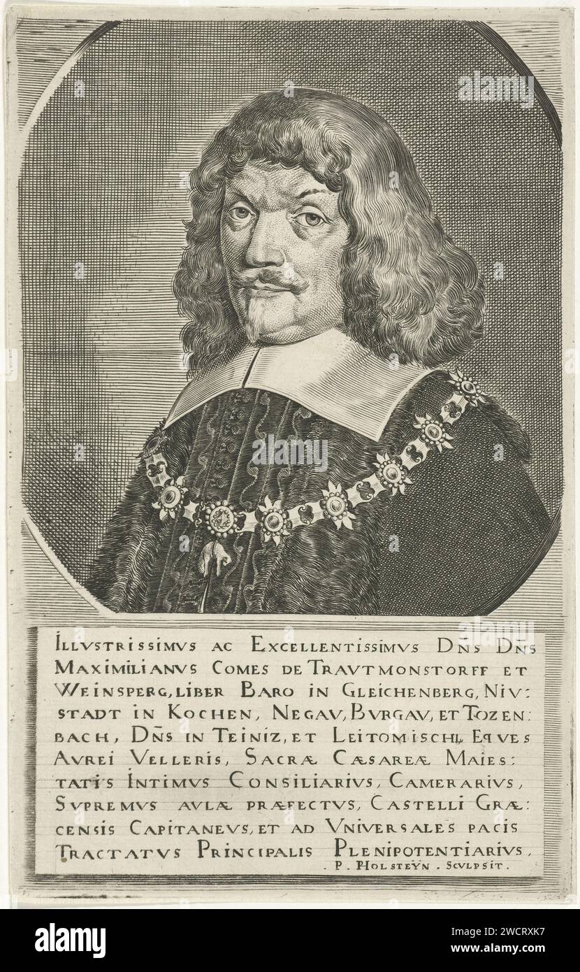 Portrait of Maximilian, count of Trauttmansdorff, Pieter Holsteyn (II ...