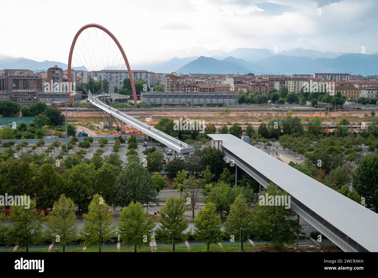 Lingotto, Turin, Italy. Turin city skyline. Panorama taken from above ...