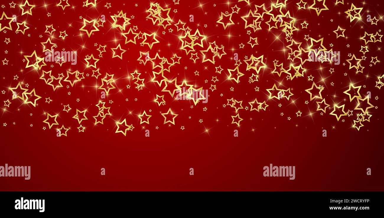 Twinkle stars scattered around randomly, flying, falling down, floating ...