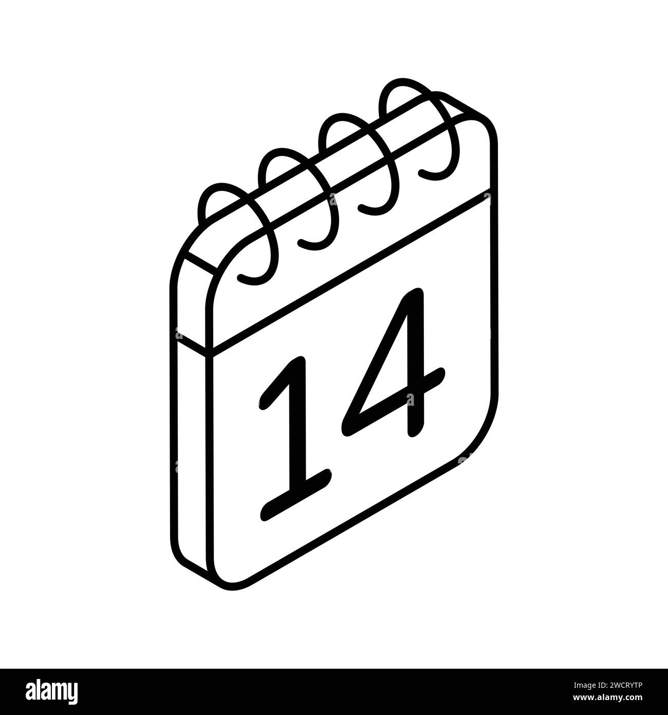 Grab this isometric icon of valentine day calendar, vector of valentine ...