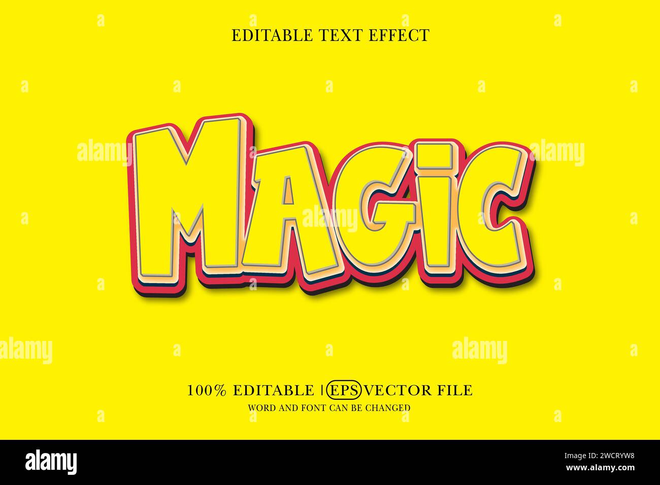 Editable magic text effect hi-res stock photography and images - Alamy