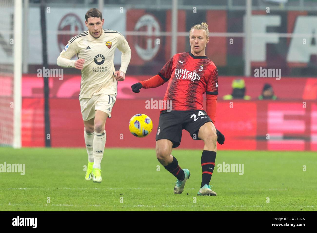January 14 Milan - Italy - sport, soccer - Milan vs Roma Italian ...