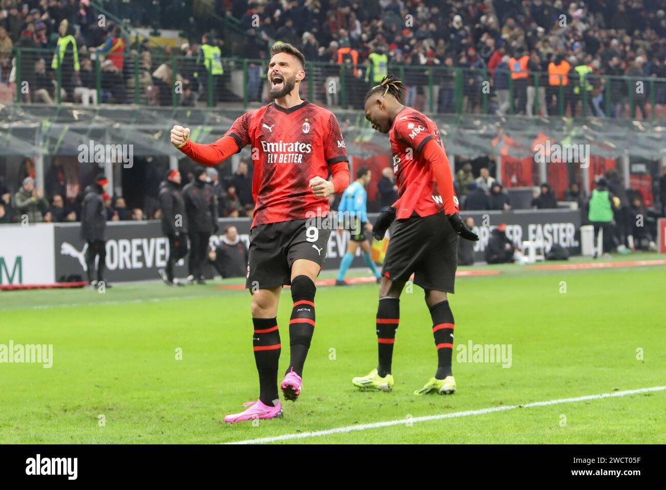 January 14 Milan - Italy - sport, soccer - Milan vs Roma Italian ...