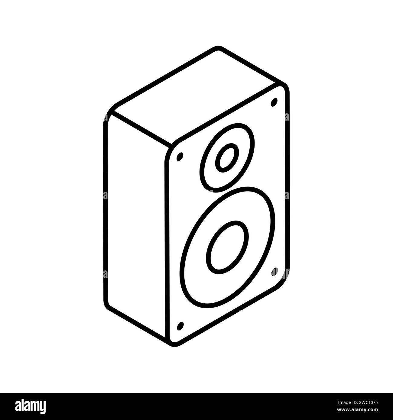 Amazing icon of sound speaker in trendy isometric style, ready to use ...