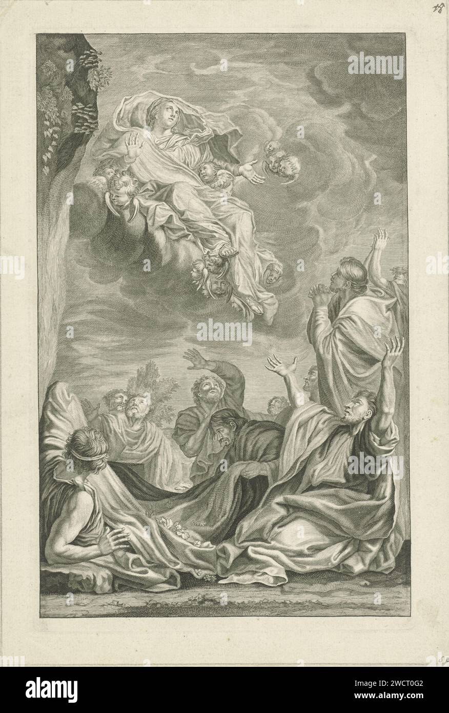 Ascension of Maria, Bernard Picart (Possible), 1683 - 1733 print Maria ...