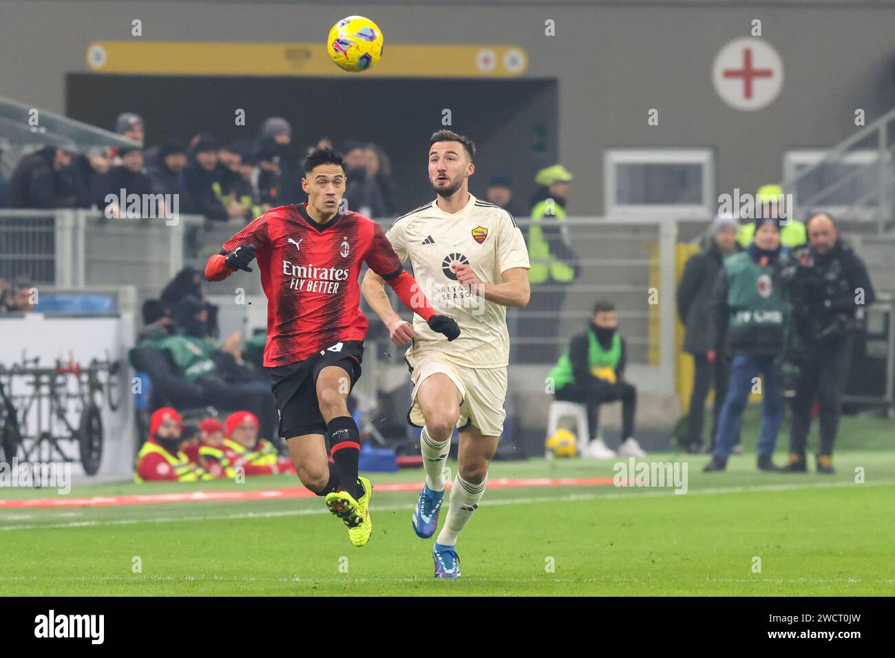 January 14 Milan - Italy - sport, soccer - Milan vs Roma Italian ...