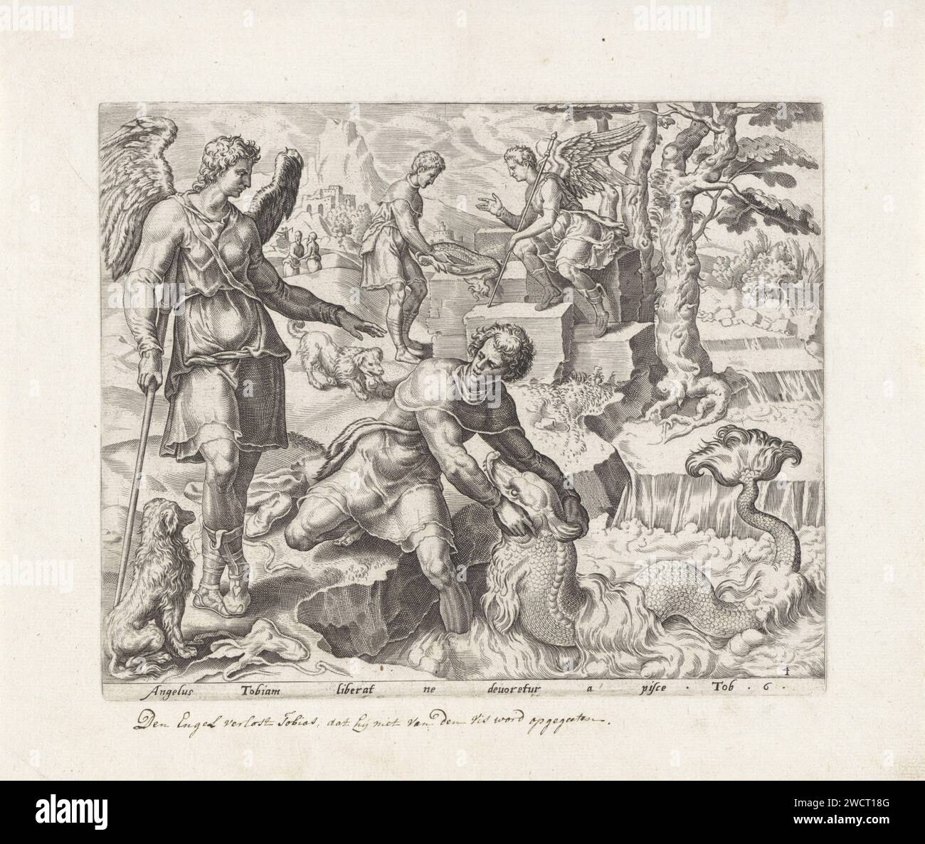 Tobias catches De Vis, Anonymous, After Maarten van Heemskerck, 1556 ...