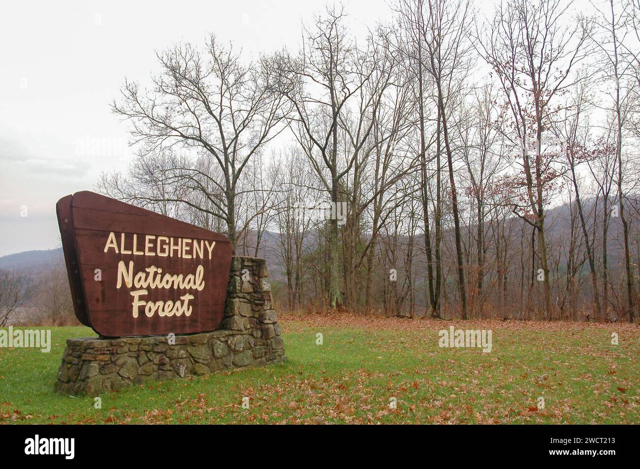 The welcome sign at Allegheny National Forest Stock Photo - Alamy
