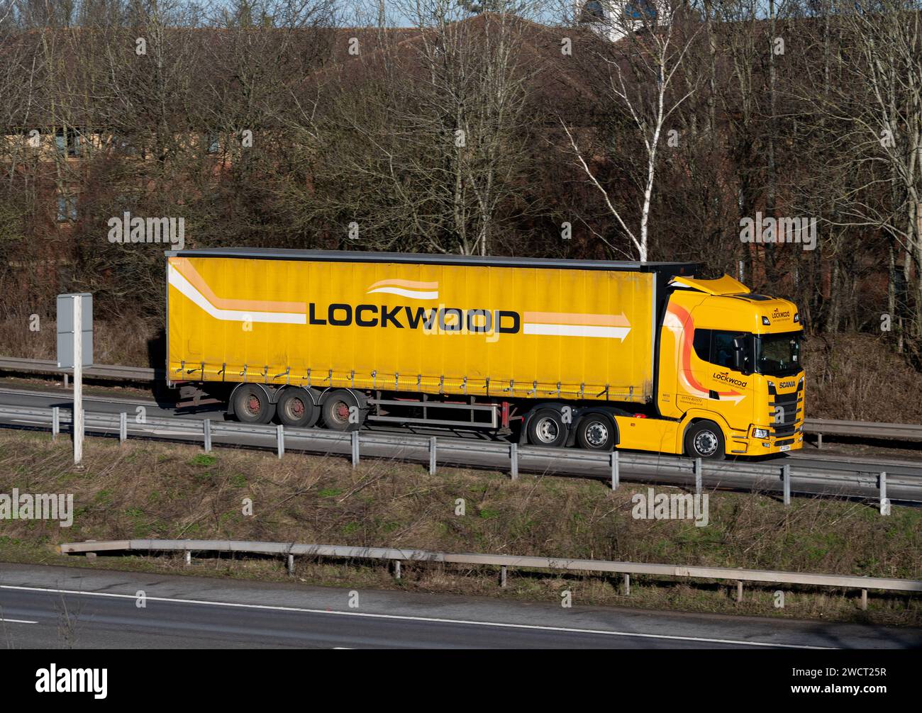 Lockwood lorry, M40 slip road, Warwickshire, UK Stock Photo - Alamy