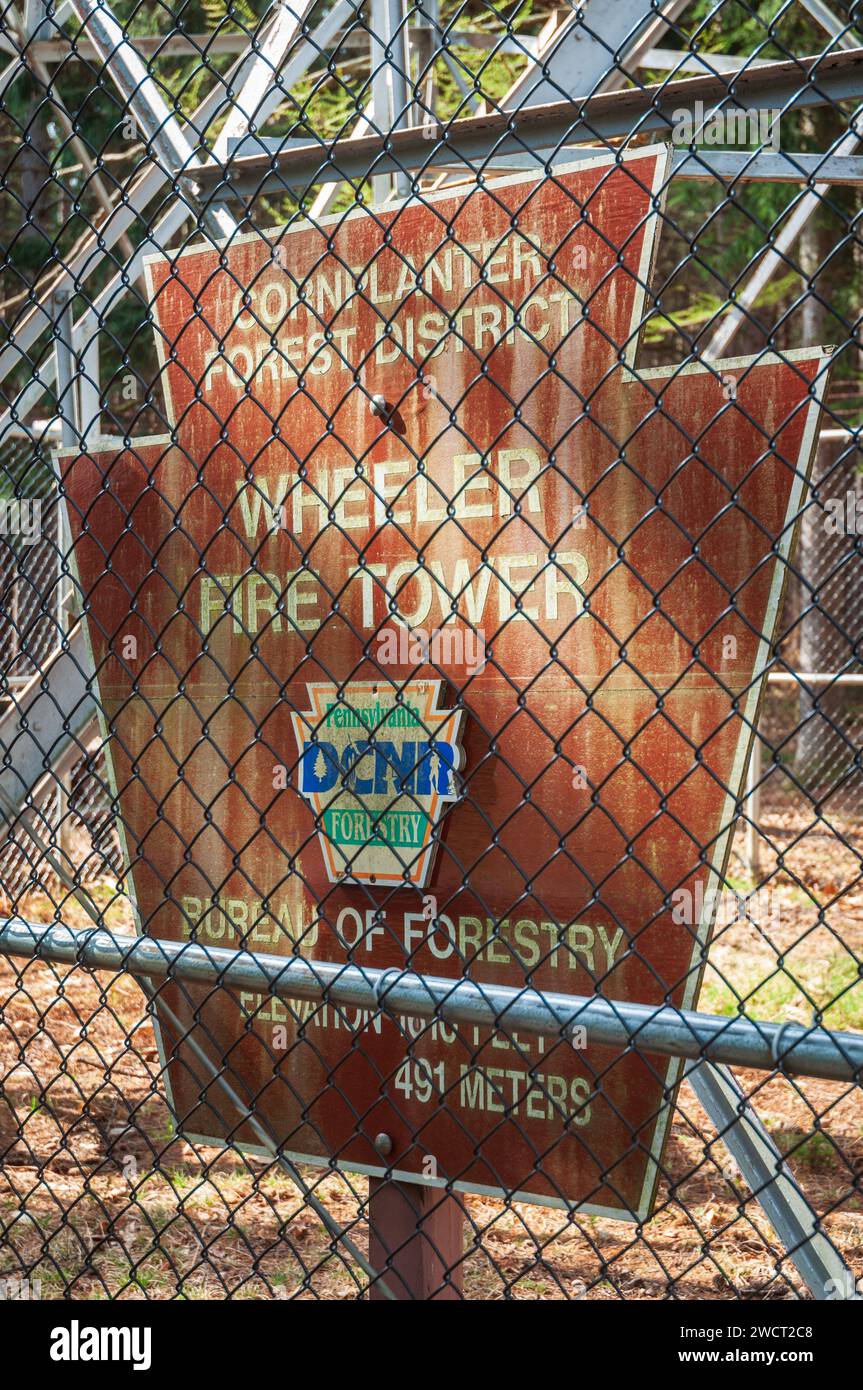 Allegheny National Forest Wheeler Fire Tower Stock Photo - Alamy