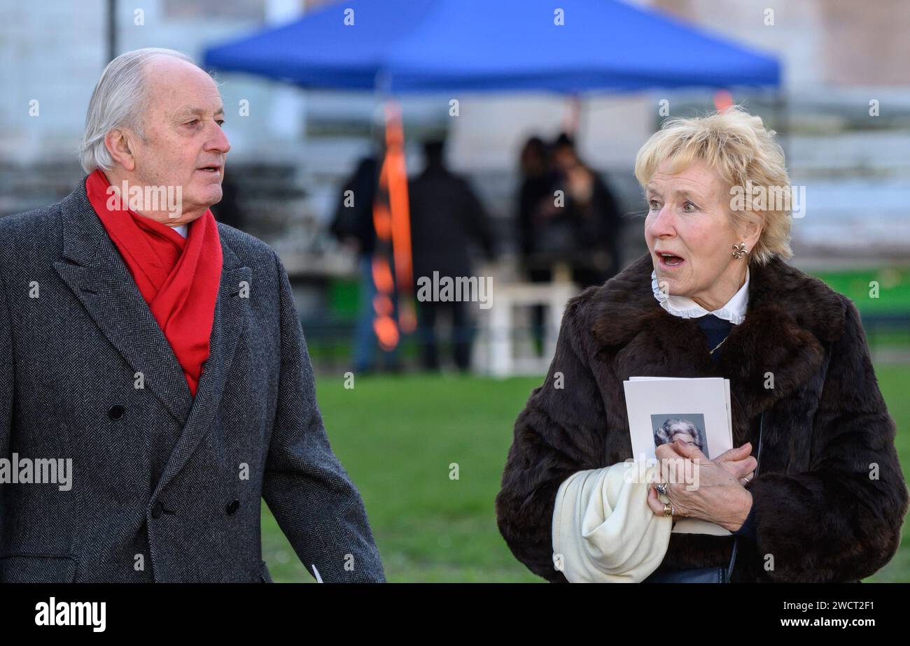 Former MP Neil Hamilton and his wife Christine leaving the memorial ...