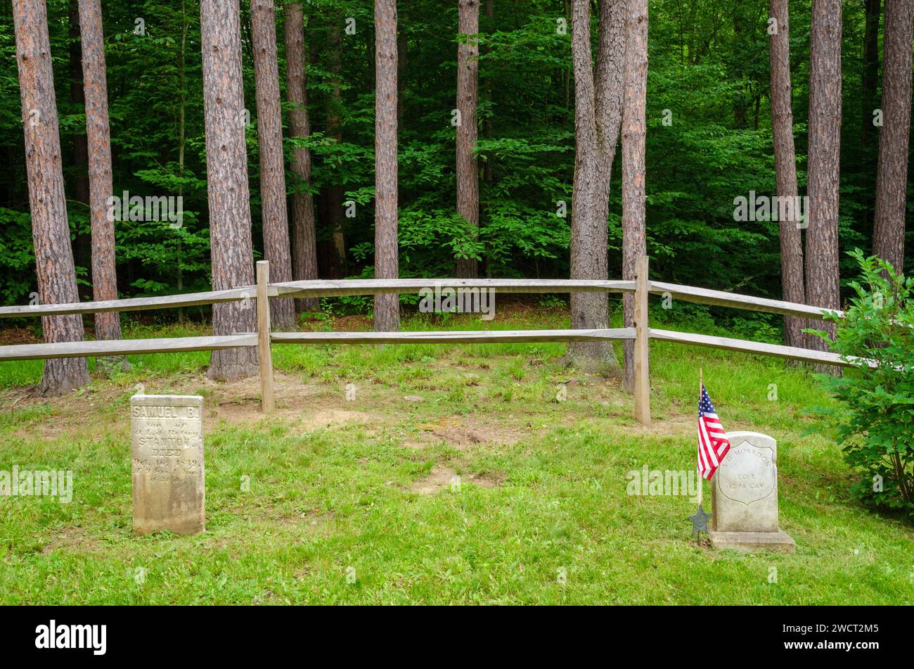 The Penn Forest Cemetery in Allegheny National Forest Stock Photo - Alamy