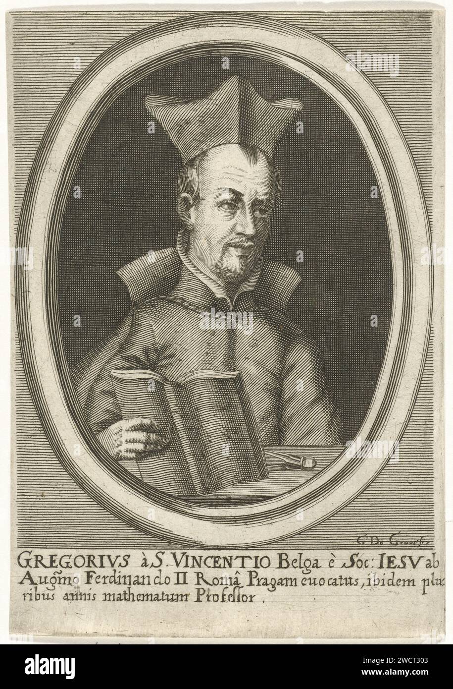 Portret van Gregory by St. Vincent, Gerard de Goos, c. 1660 - 1730 ...
