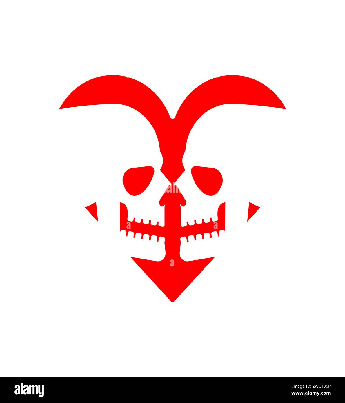 Love to death. Skeletons kiss Sign Valentine's day. Postcard for ...