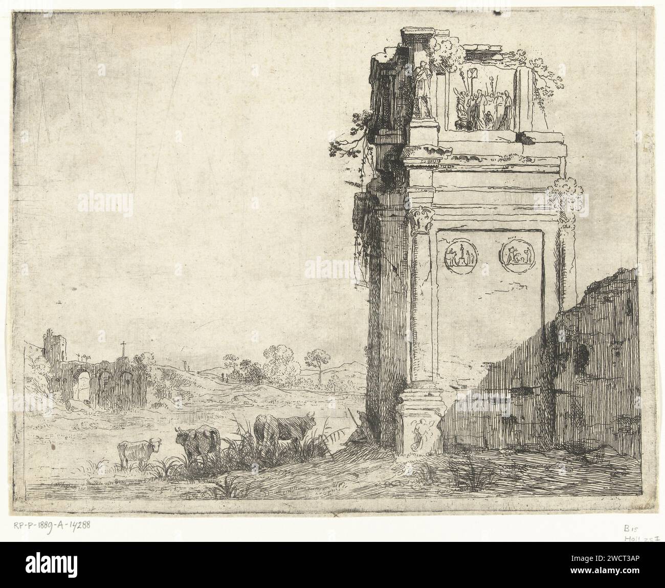 Ruin van Boog van Constantijn in Rome, Jan Gerritsz. van Bronckhorst ...
