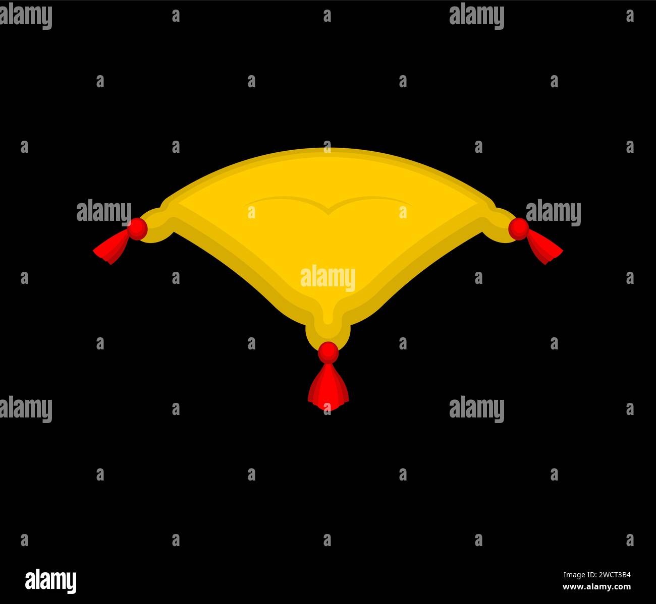 Gold crown red pillow Stock Vector Images - Alamy