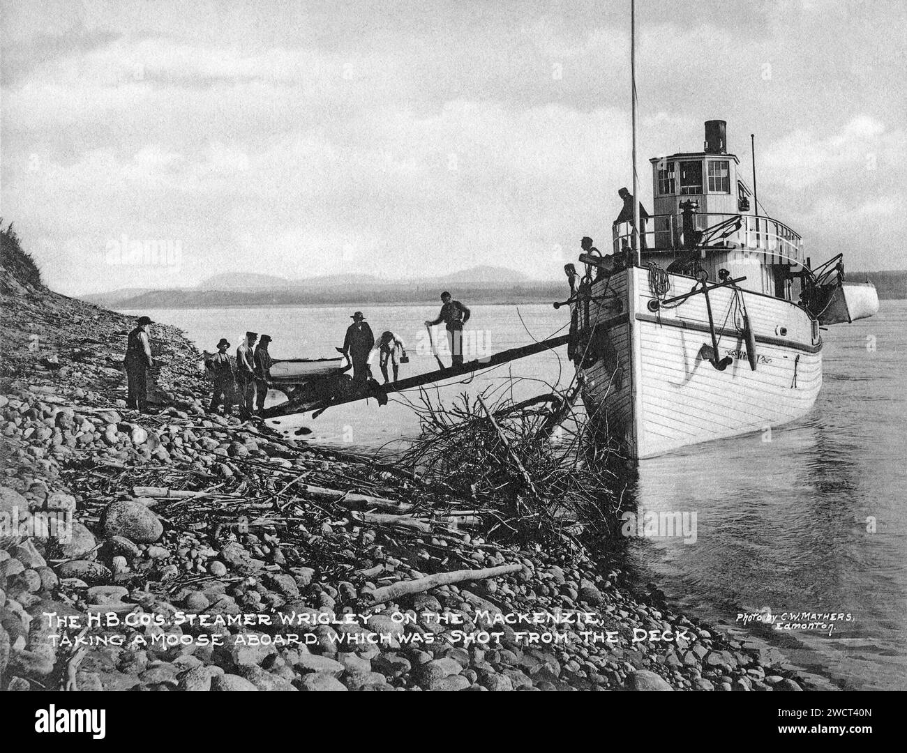 A 1901 photograph of the Hudson’s Bay Company’s steam ship ‘Wrigley’ on ...